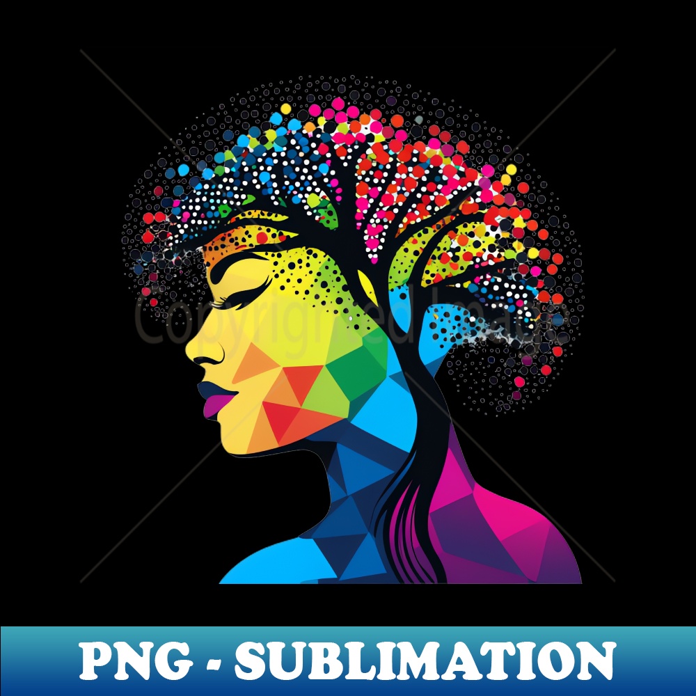 Dot day tree head profile art teacher student colorful desig | Inspire ...