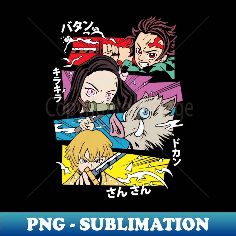 Tanjiro Nezuko Inosuke Zenitsu - Demon Slayer - Creative Su | Inspire ...