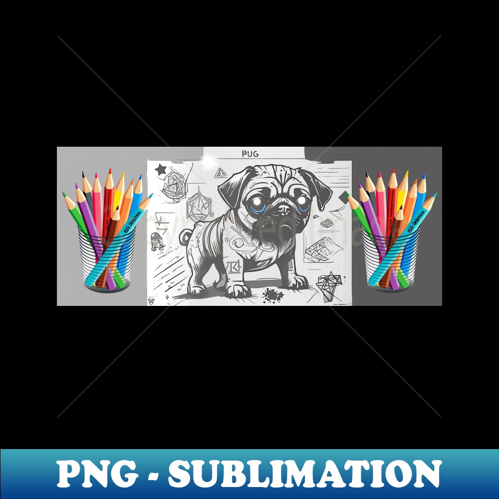 Pug Sketchbook 7 GRAYSCALE Coffee Cup - Premium Sublimation | Inspire ...