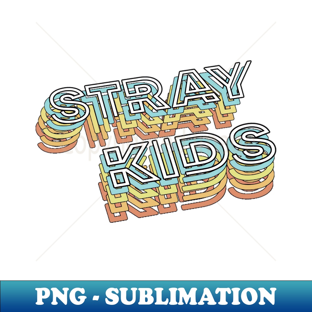 stray kids Retro Typography Faded Style - High-Resolution PN - Inspire ...