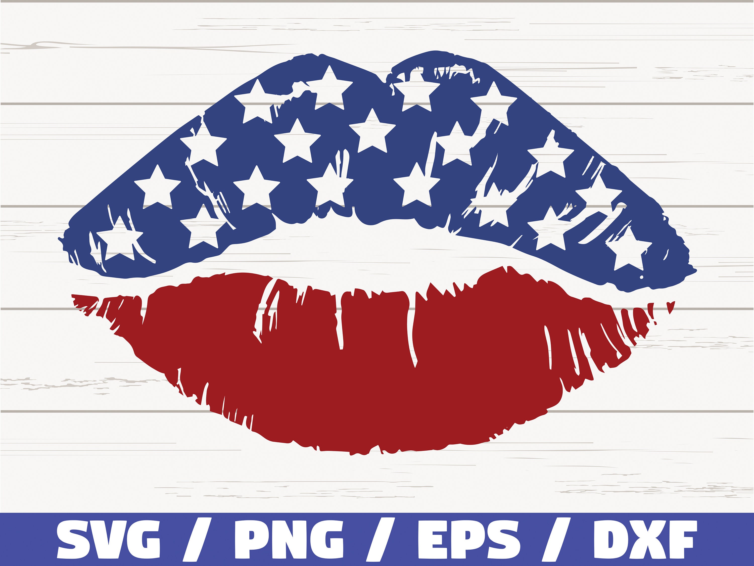 USA Lips Kiss SVG, Cut File, Clip art, Commercial use | Inspire Uplift