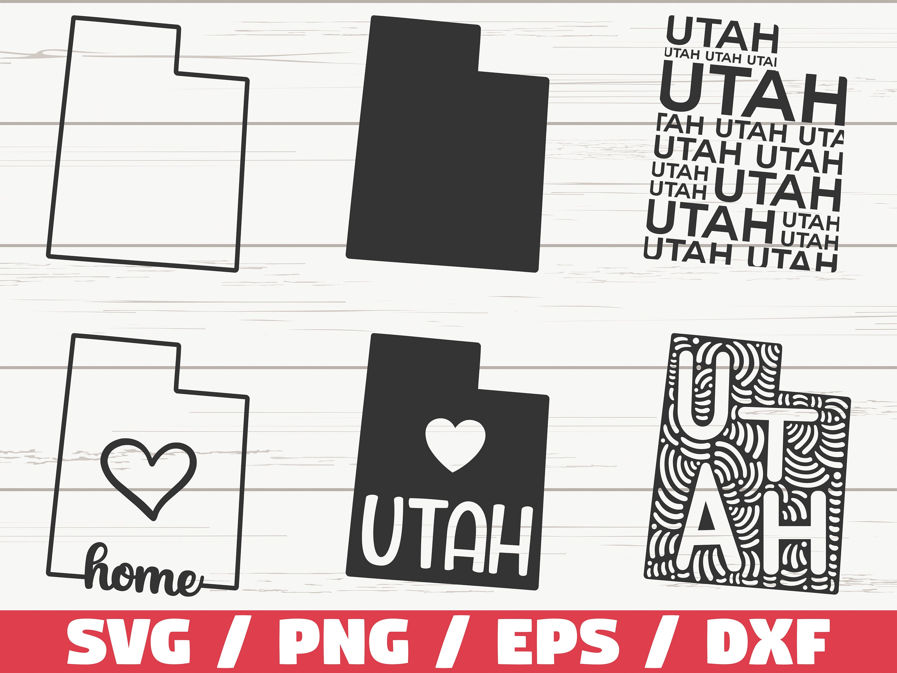 Utah State SVG, Cut File, Cricut, Clip art - Inspire Uplift