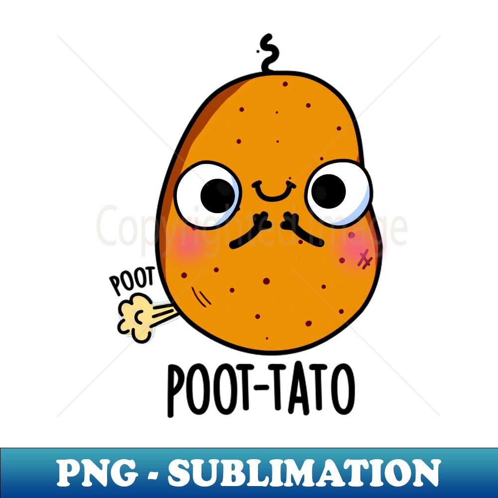 Poot-tato Funny Farting Potato Pun - PNG Transparent Sublima | Inspire ...