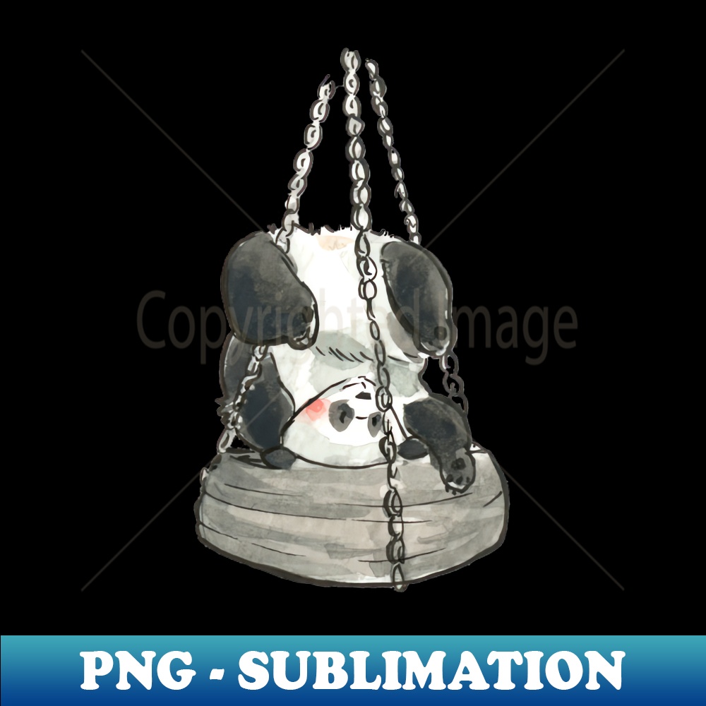 Panda playing on a wheel swing - Aesthetic Sublimation Digit | Inspire ...