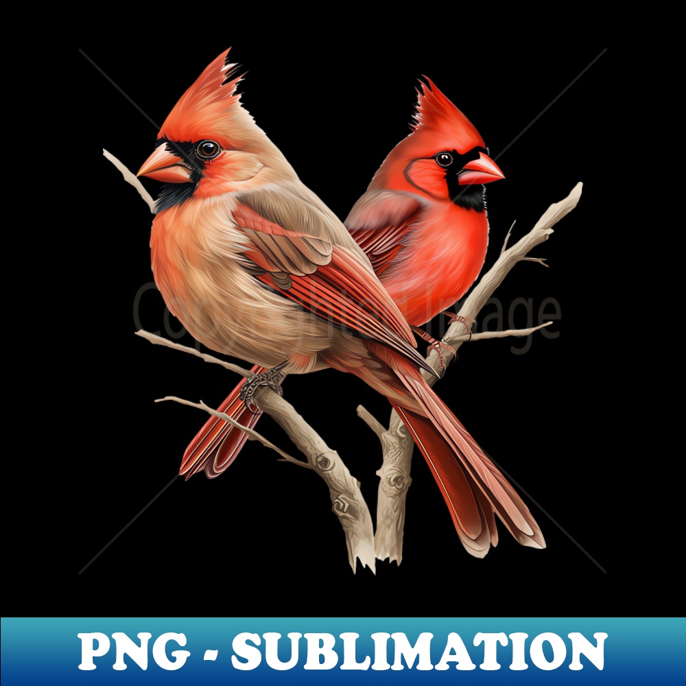 Cardinal Pair - PNG Transparent Digital Download File for Su - Inspire ...
