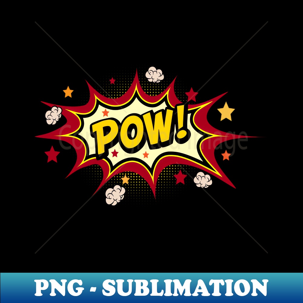 Comic book sound effect in classic cartoon call-out POW - Pr | Inspire ...