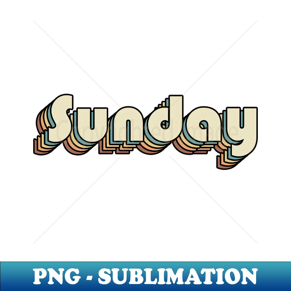 Sunday Sunday Retro Rainbow Typography Style 70s - Profess | Inspire Uplift