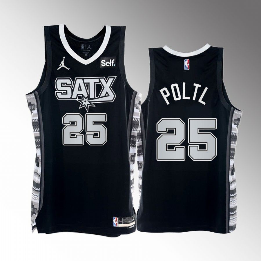 San Antonio Spurs Jakob Poltl 2022-23 Black Statement Editio | Inspire Uplift