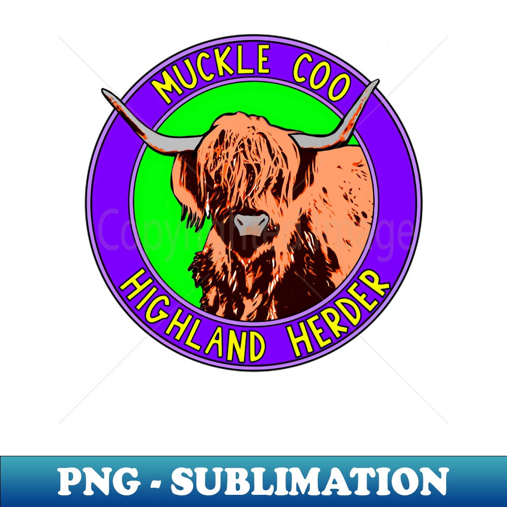 Muckle Coo Highland Herder - Exclusive Sublimation Digital F | Inspire ...