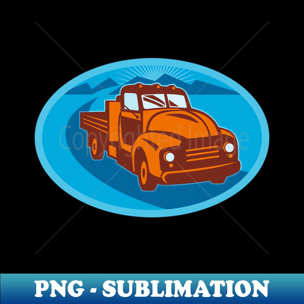 Vintage Pick-up Cargo Farm Truck - Sublimation-Ready PNG Fil | Inspire ...