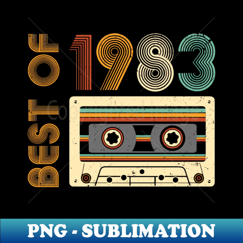 Best Of 1983 Birthday - PNG Transparent Digital Download Fil - Inspire ...