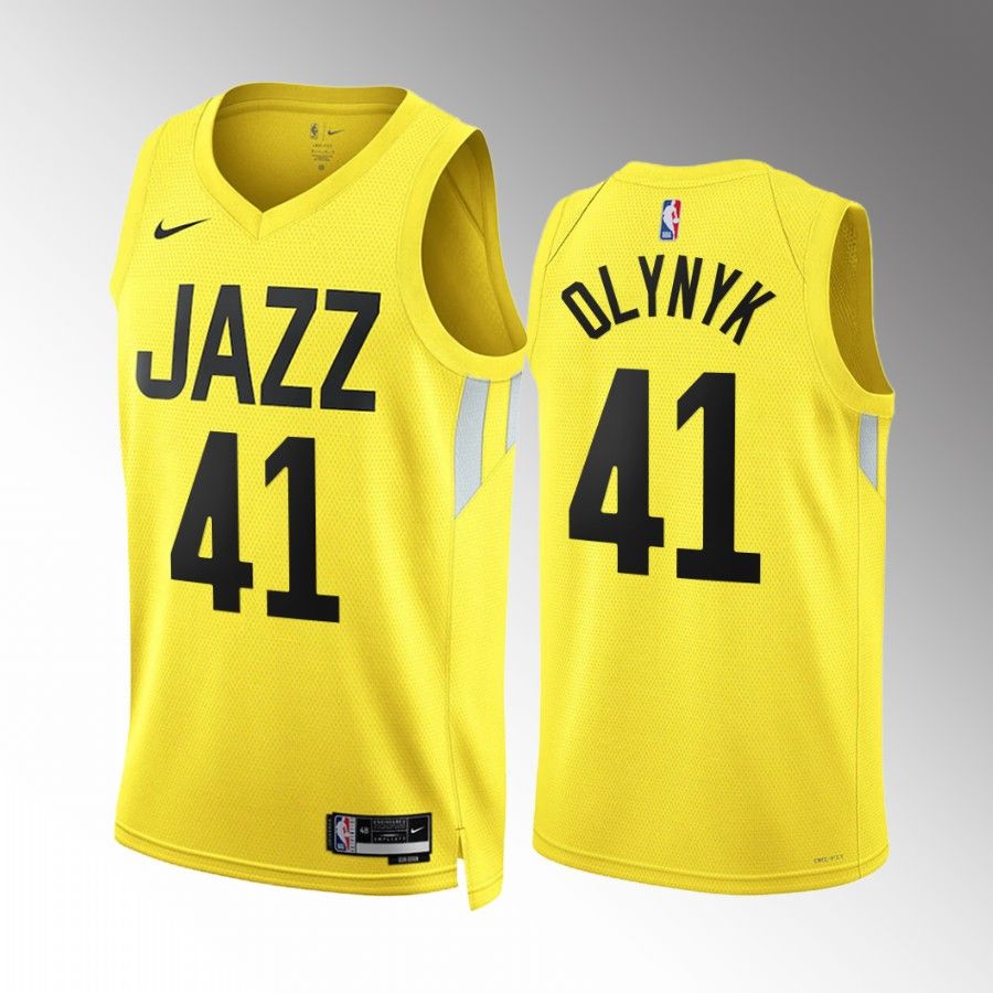 Utah Jazz Kelly Olynyk 2022-23 Gold Jersey | Inspire Uplift