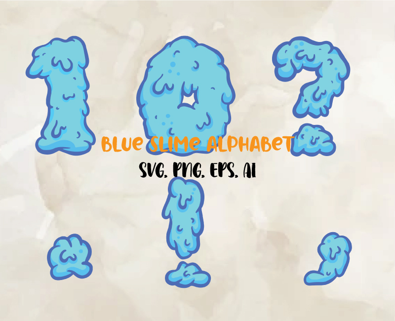 Blue Slime Alphabet Lettering Font PNG, Modern Font, Fonts F | Inspire ...