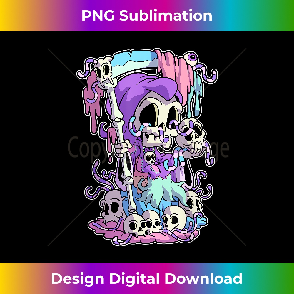 Kawaii Pastel Goth Grim Reaper Skull Eyes - Sleek Sublimatio | Inspire ...