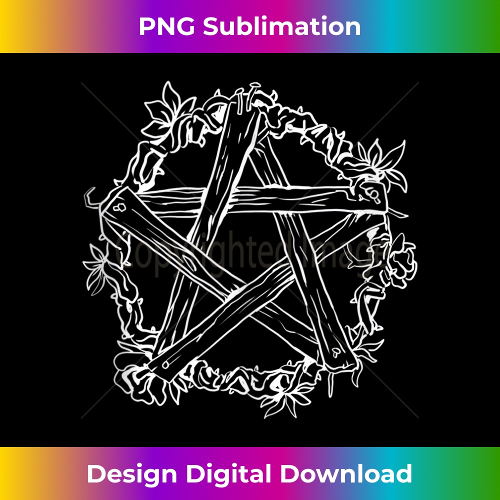 Pentacle Wreath Wiccan Witchy Pagan Goth Occult Tank To - Cr - Inspire ...