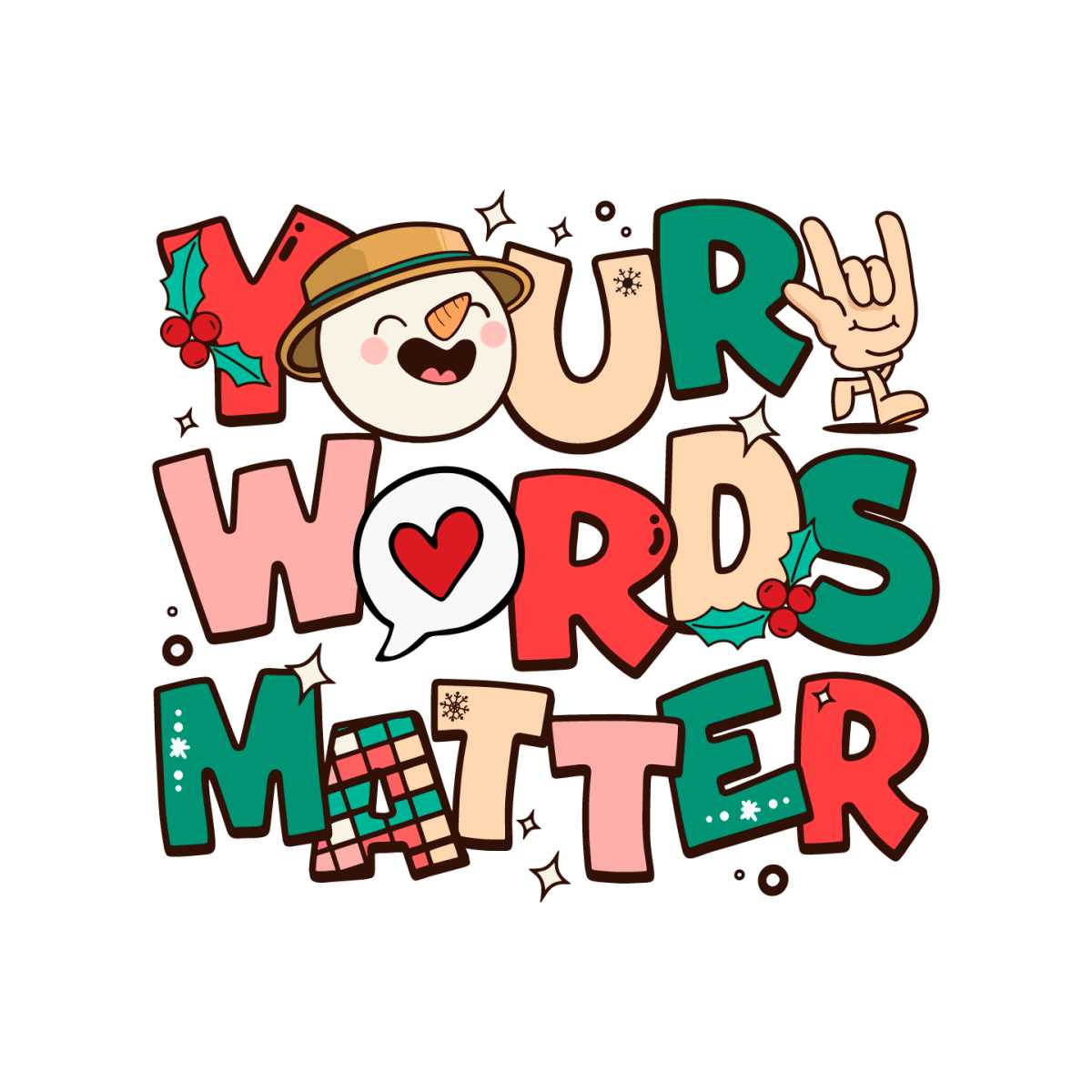 Your Words Matter Sped Teacher SVG Digital Cricut File - Inspire Uplift