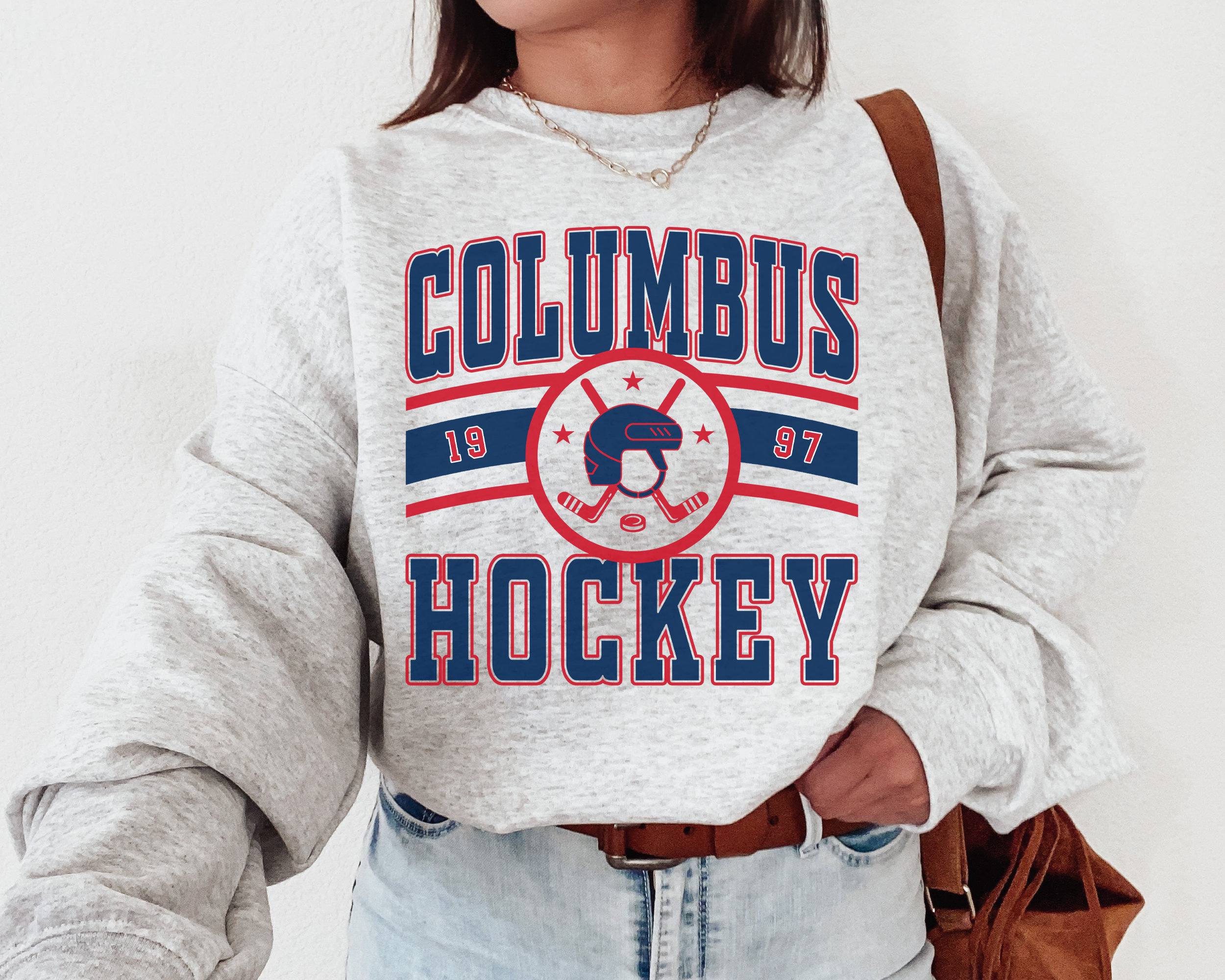 Vintage Columbus Blue Jacket Sweatshirt T-Shirt, Blue Jacke | Inspire ...