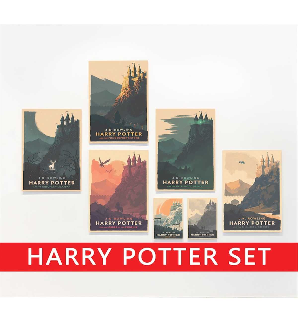 Set Of Harry Potter Poster, Original Hogwarts Art | Inspire Uplift