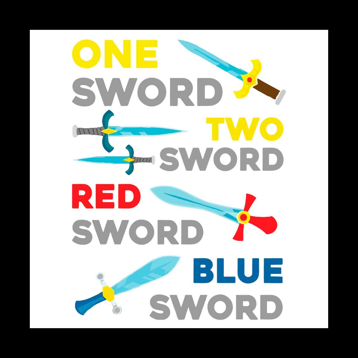 One Sword Two Sword Red Word Blue Sword Svg, Trending Svg, D | Inspire ...
