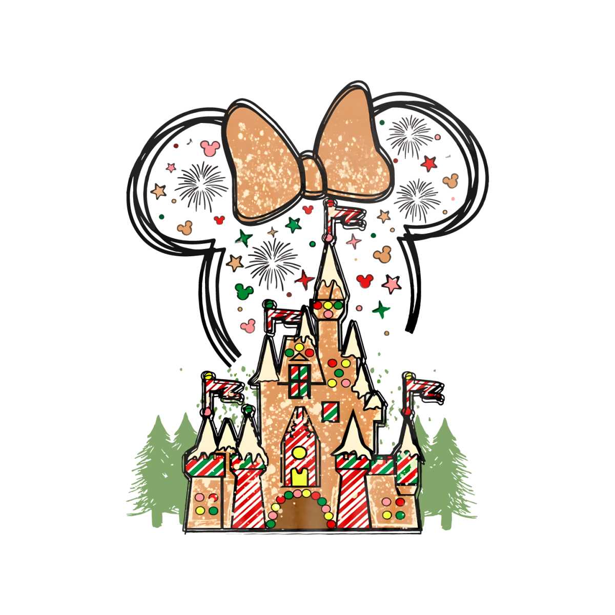 Vintage Disney Gingerbread Castle PNG Download Files | Inspire Uplift