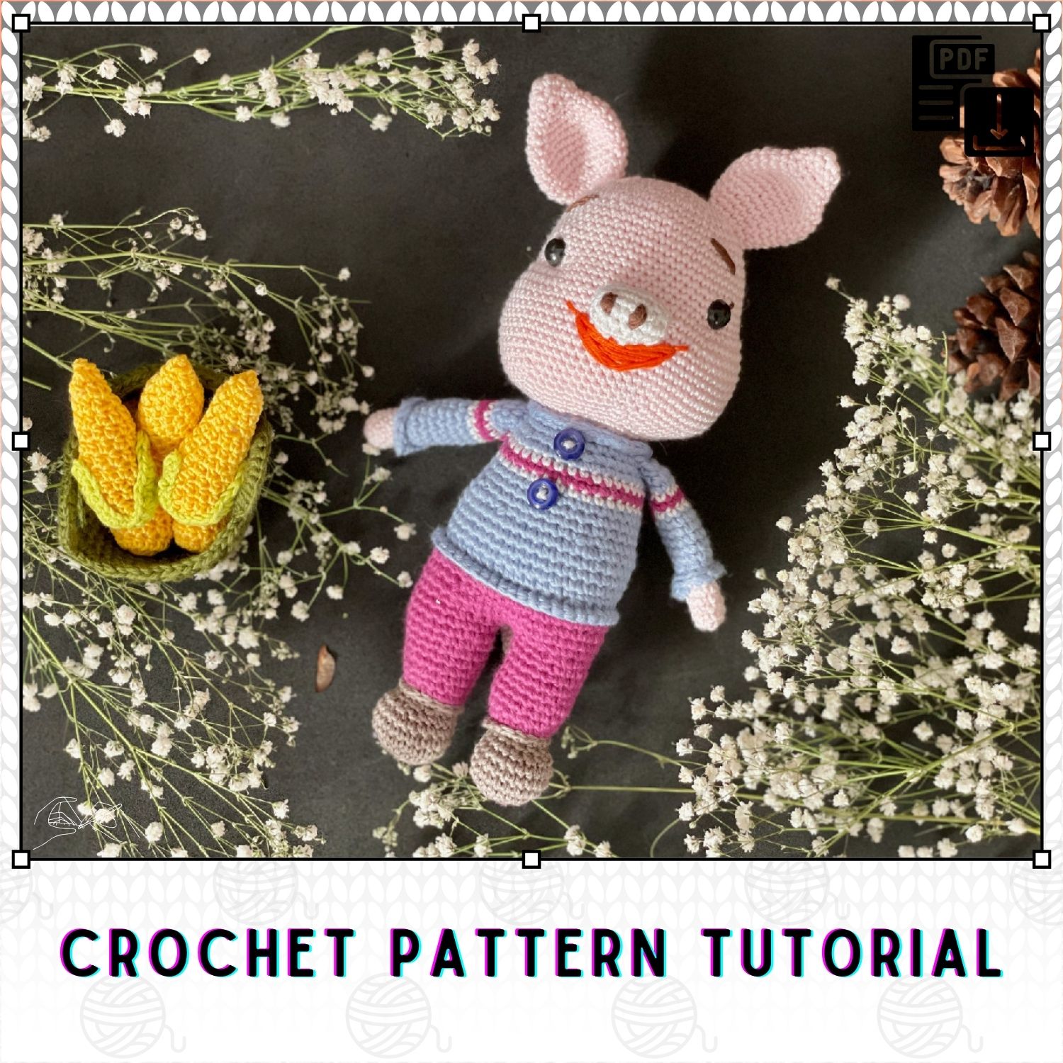 Pinky Pig Crochet Pattern: Adorable DIY Handcraft for Beginn - Inspire ...