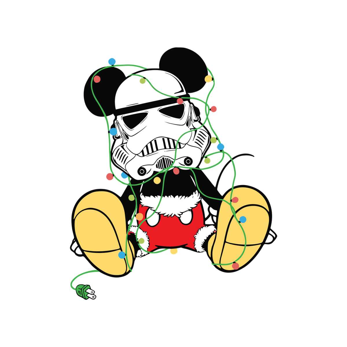 Disney Mickey Mouse Stormtrooper Christmas Light SVG File - Inspire Uplift