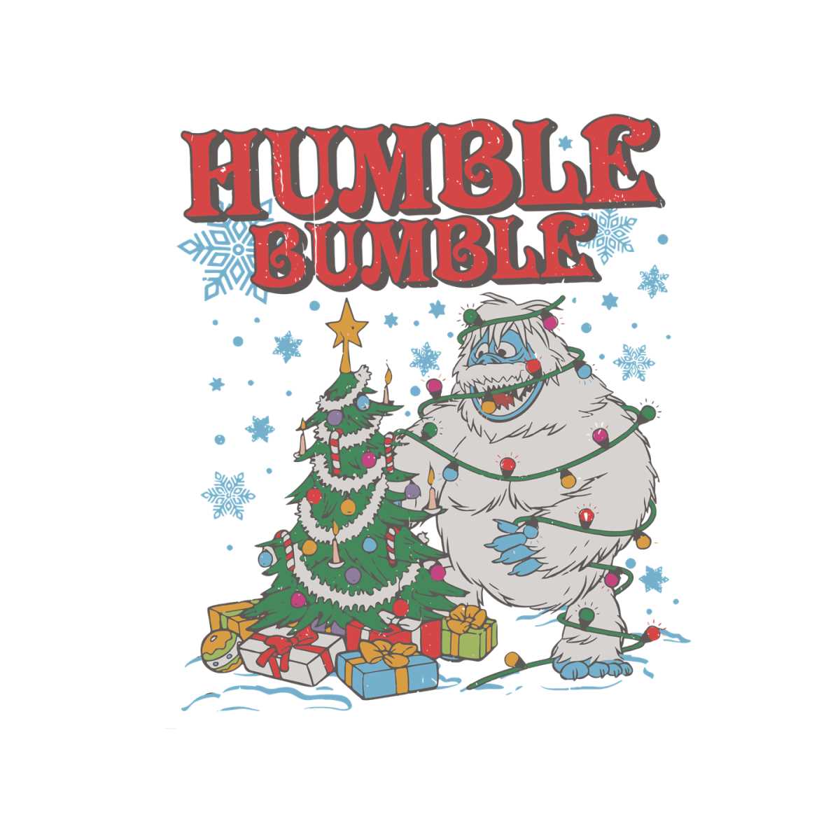 Retro Humble Bumble Christmas Tree SVG Digital File | Inspire Uplift