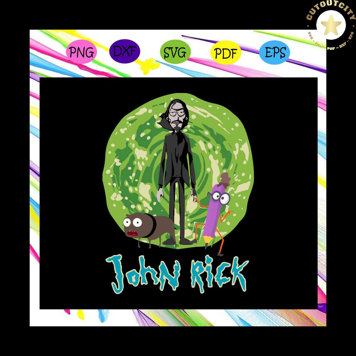 John rick SVG, john rick gift, morty john wick, morty crosso | Inspire Uplift