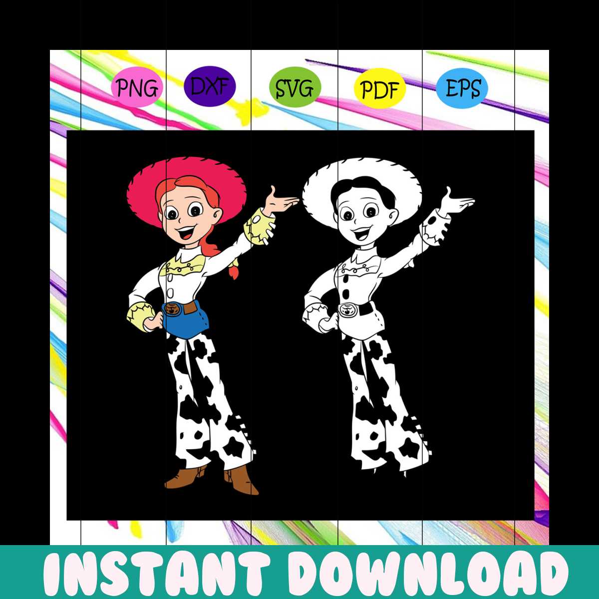 Jessie Svg, Jessie Toy Story Svg, Jessie Stencil Svg, Toy St | Inspire ...