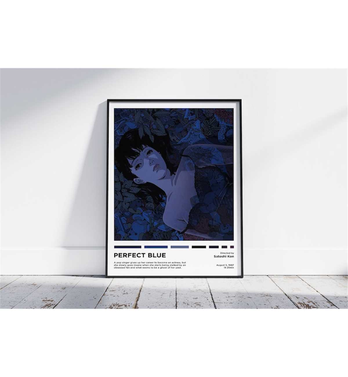 Perfect Blue Poster, Minimalist Anime Poster, Retro Vintage | Inspire ...