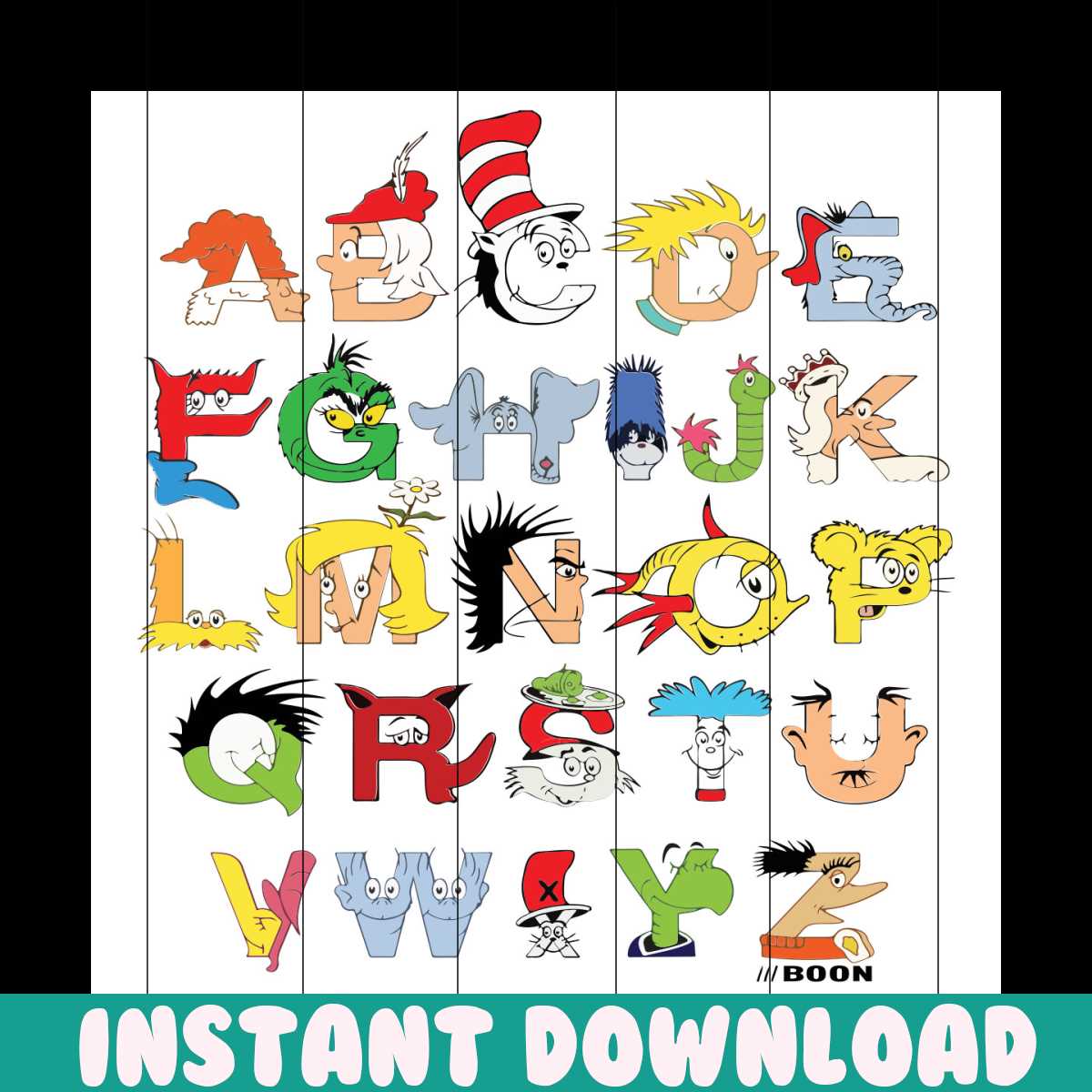 Dr-seuss Alphabet Printables