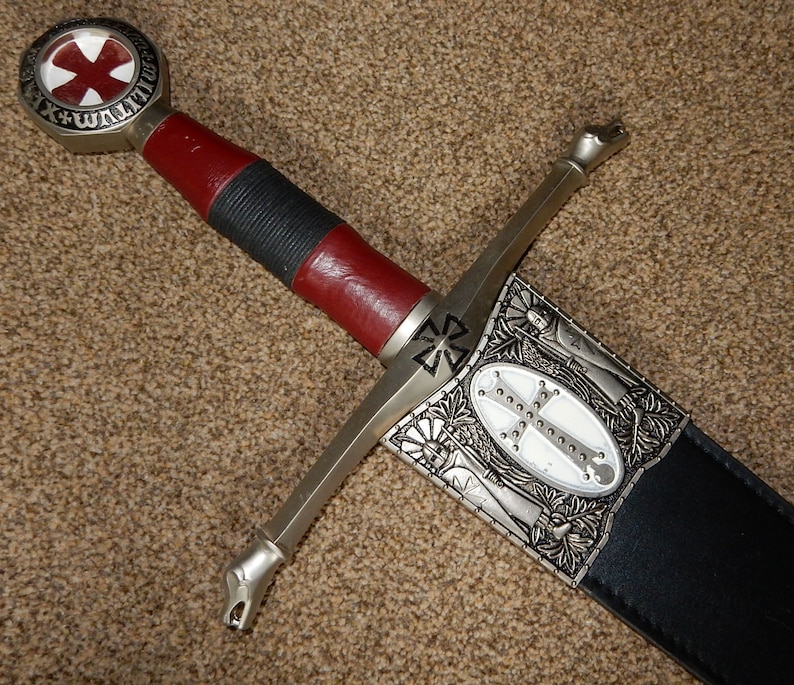 Impressive MASONIC KNIGHTS TEMPLAR Sword & Scabbard Heavy Su | Inspire ...