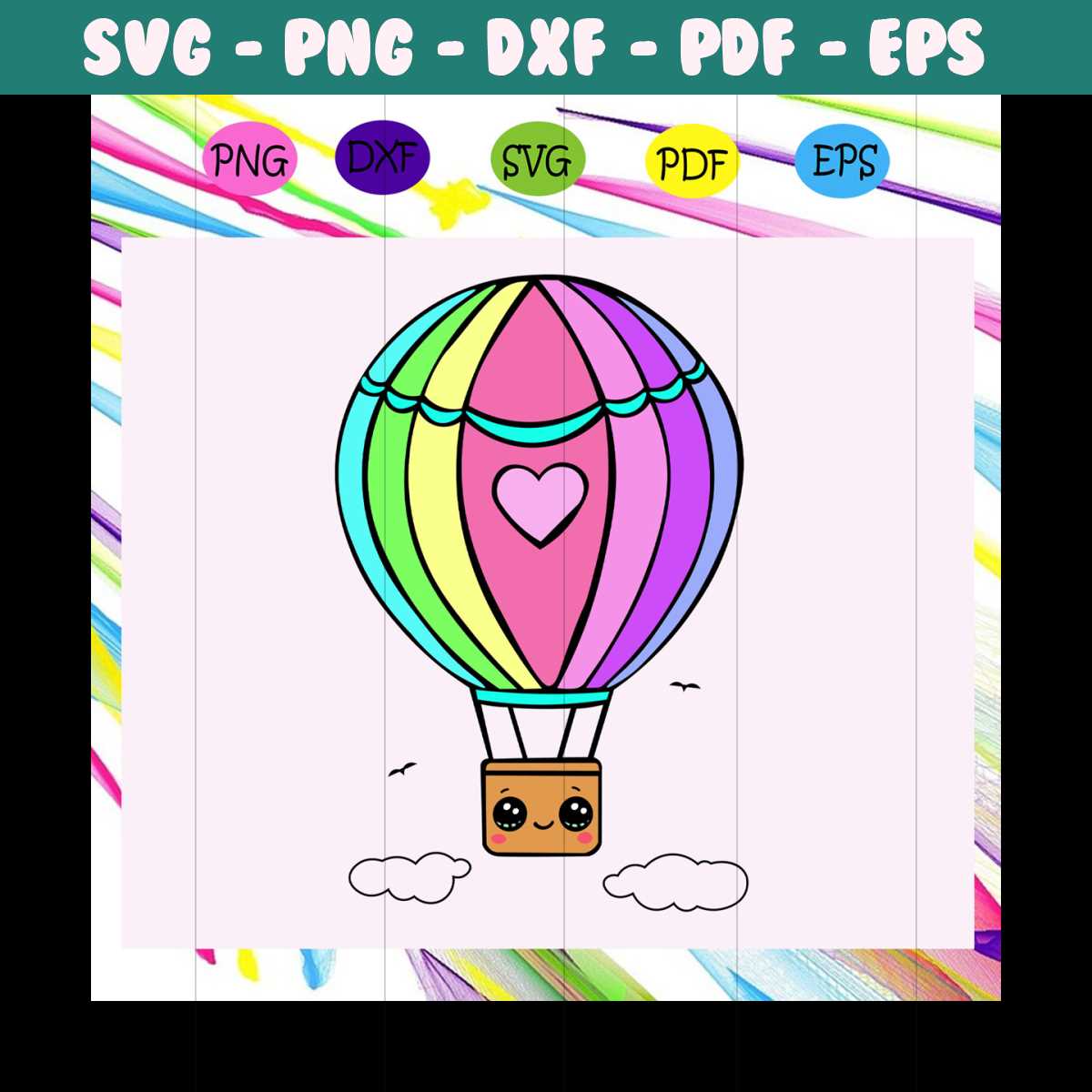 Kawaii hot air balloon , hot air balloon svg, hot air balloo | Inspire ...