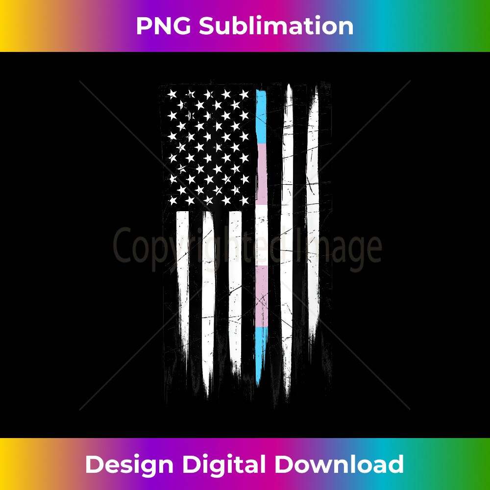 Transgender Pride Thin Line American Fla - Sophisticated PNG | Inspire ...