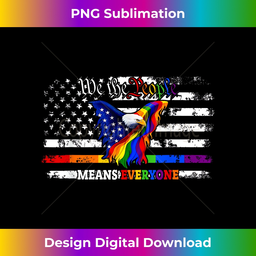 We The's People Means Everyone Eagle American Flag LGBT - Cr | Inspire ...