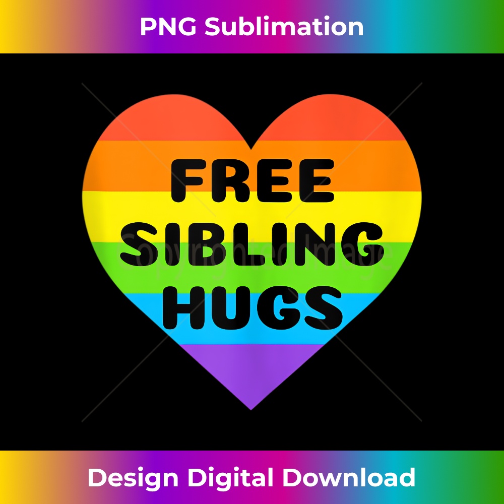 Free Sibling Hugs LGBT Pride Heart Tank To - Crafted Sublima | Inspire ...