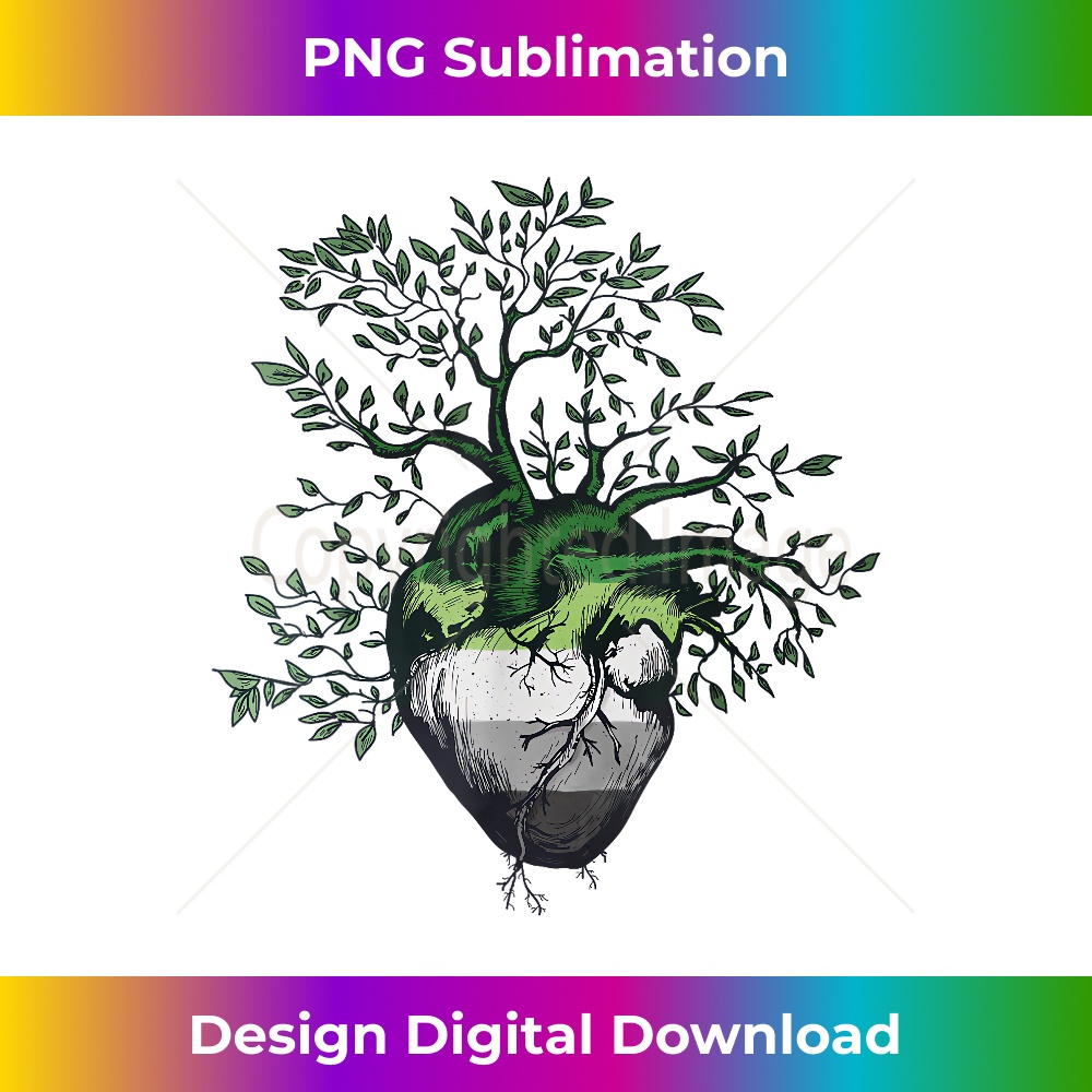 Aromantic Heart Tree of Life LGBT Asexual Ace with Aro Flag | Inspire ...