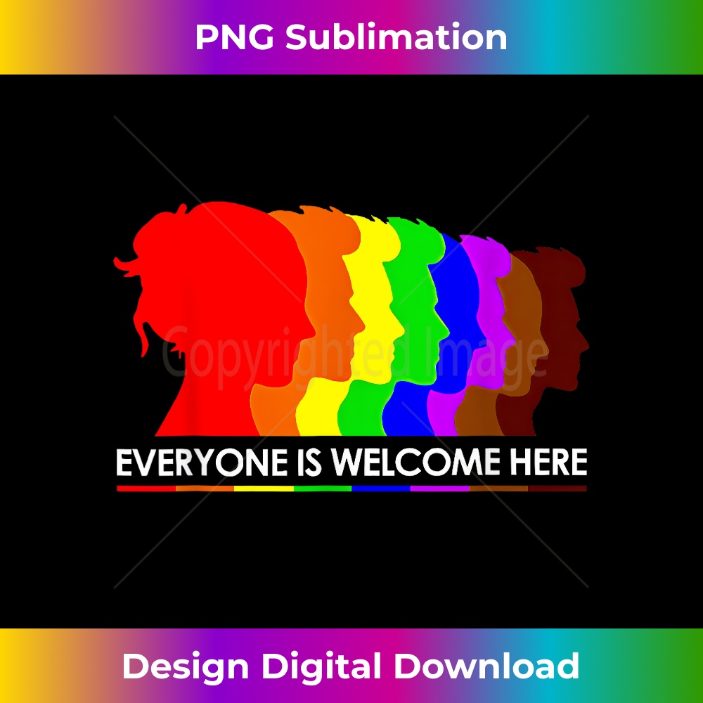 Everyone Is Welcome Here LGBT Rainbow - Bohemian Sublimation | Inspire ...
