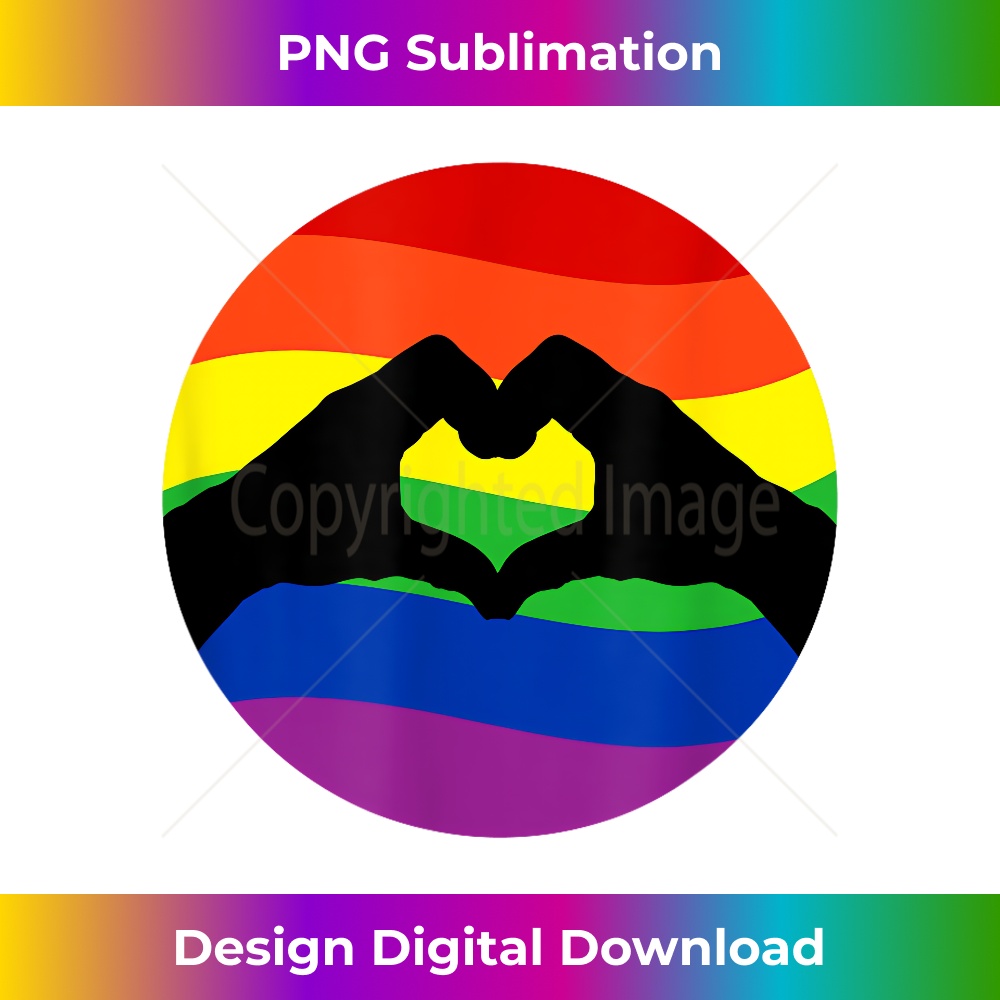 Hand Heart Gay Pride Flag Pro LGBTQ Cool LGBT Ally Gift - Fu | Inspire ...