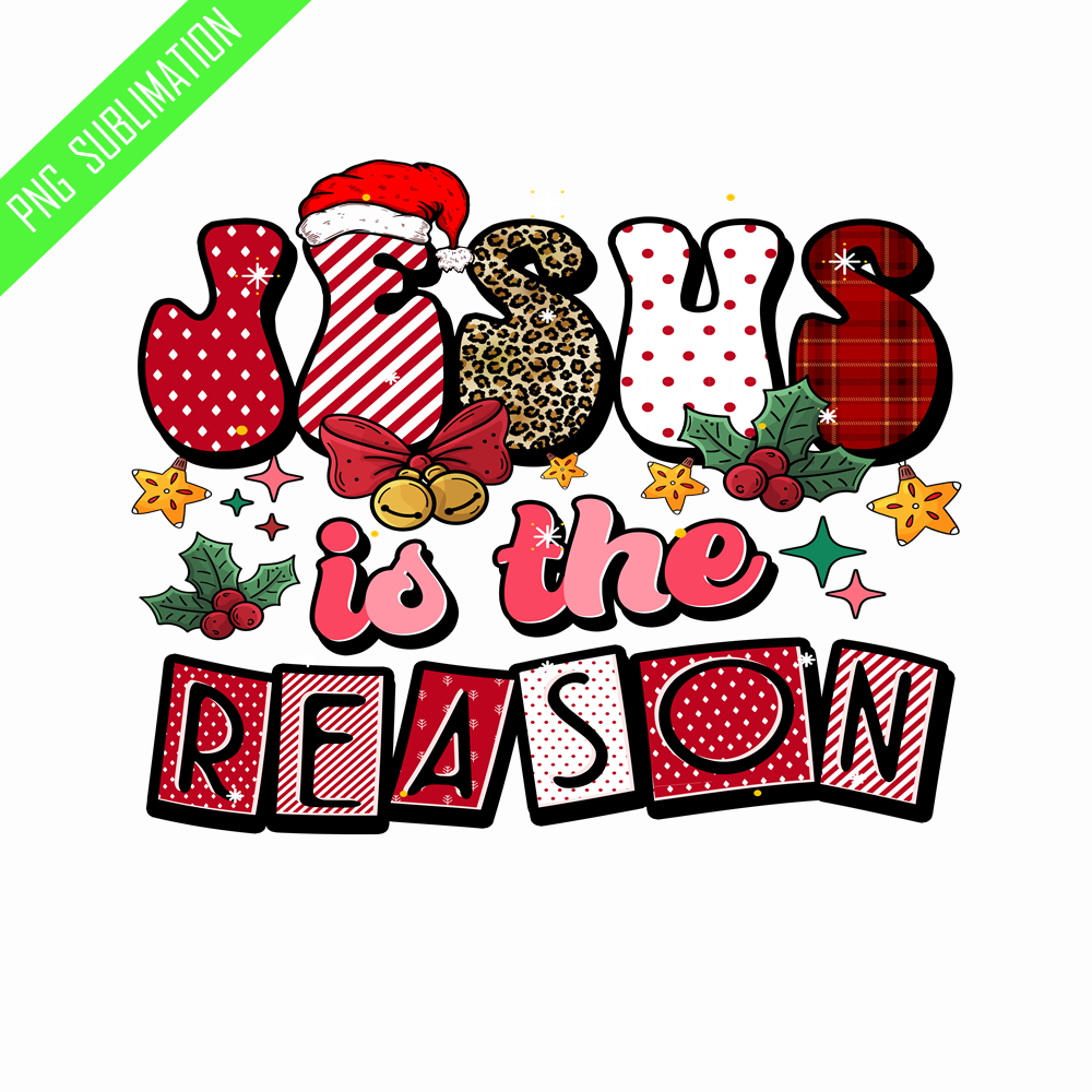Jesus is the reason retro christmas png - Inspire Uplift