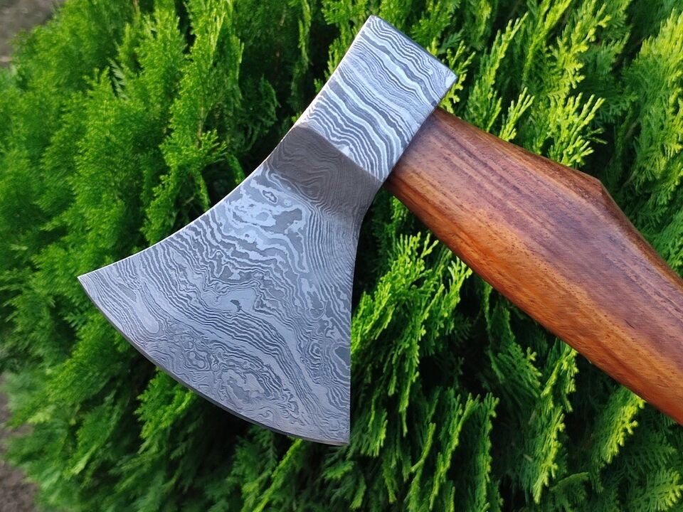 Custom Hand Forged Damascus Axe/HATCHET/Axe With Walnut Wood | Inspire ...