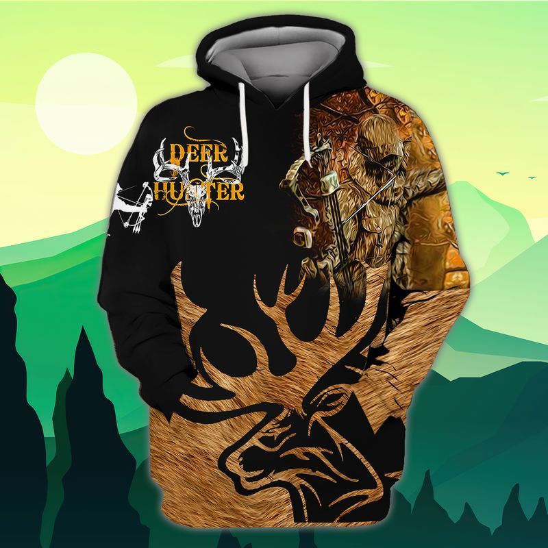 Hunting Whitetail Deer Gift For Men And Women 3D Hoodie Zip | Inspire ...