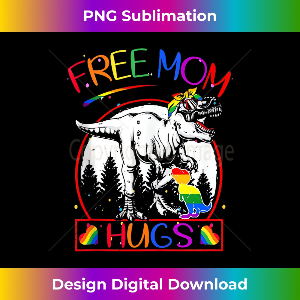Free Mom Hugs Lgbt T rex Rainbow Transgender Pride Month Tan | Inspire ...