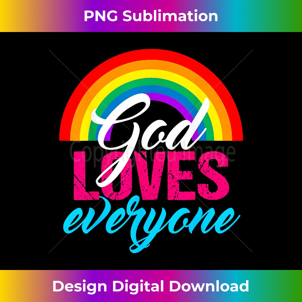 God Loves Everyone Rainbow - Edgy Sublimation Digital File - | Inspire ...