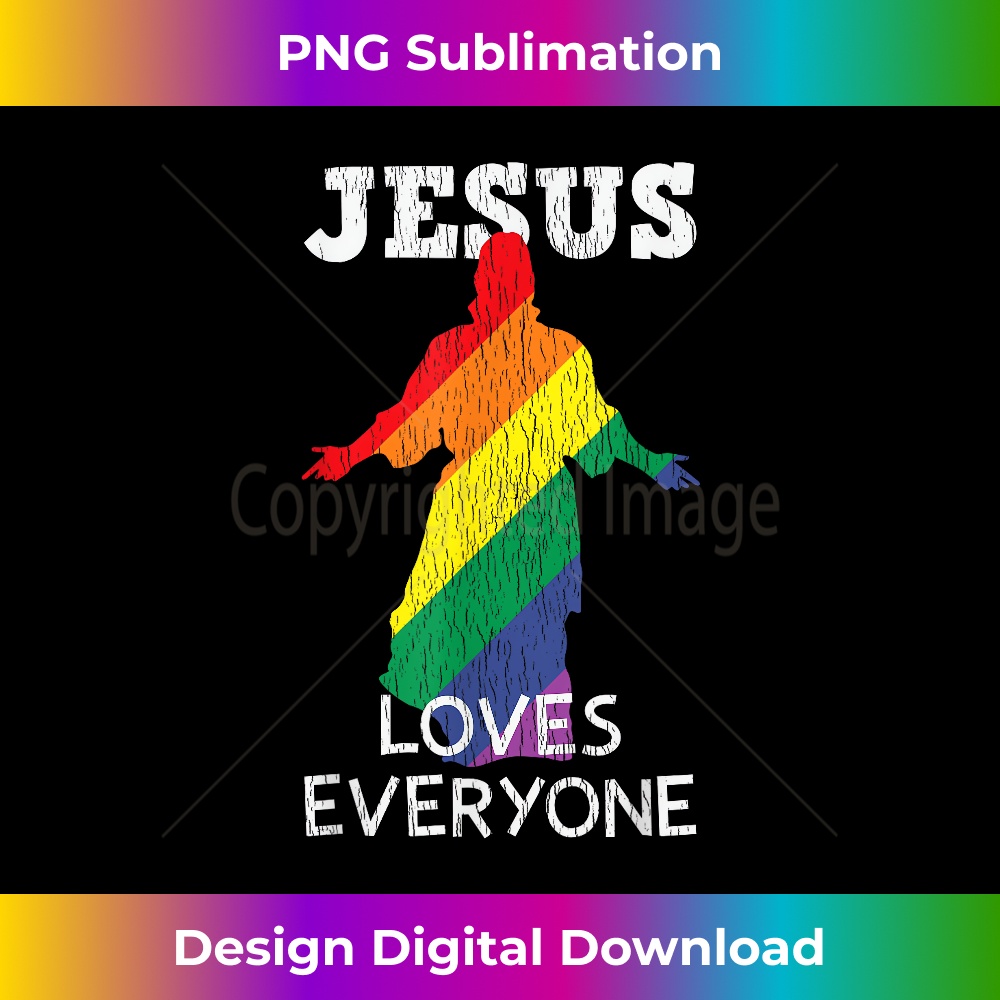Jesus Loves Everyone Christian LGBT Flag Gay Pride Awareness - Inspire ...