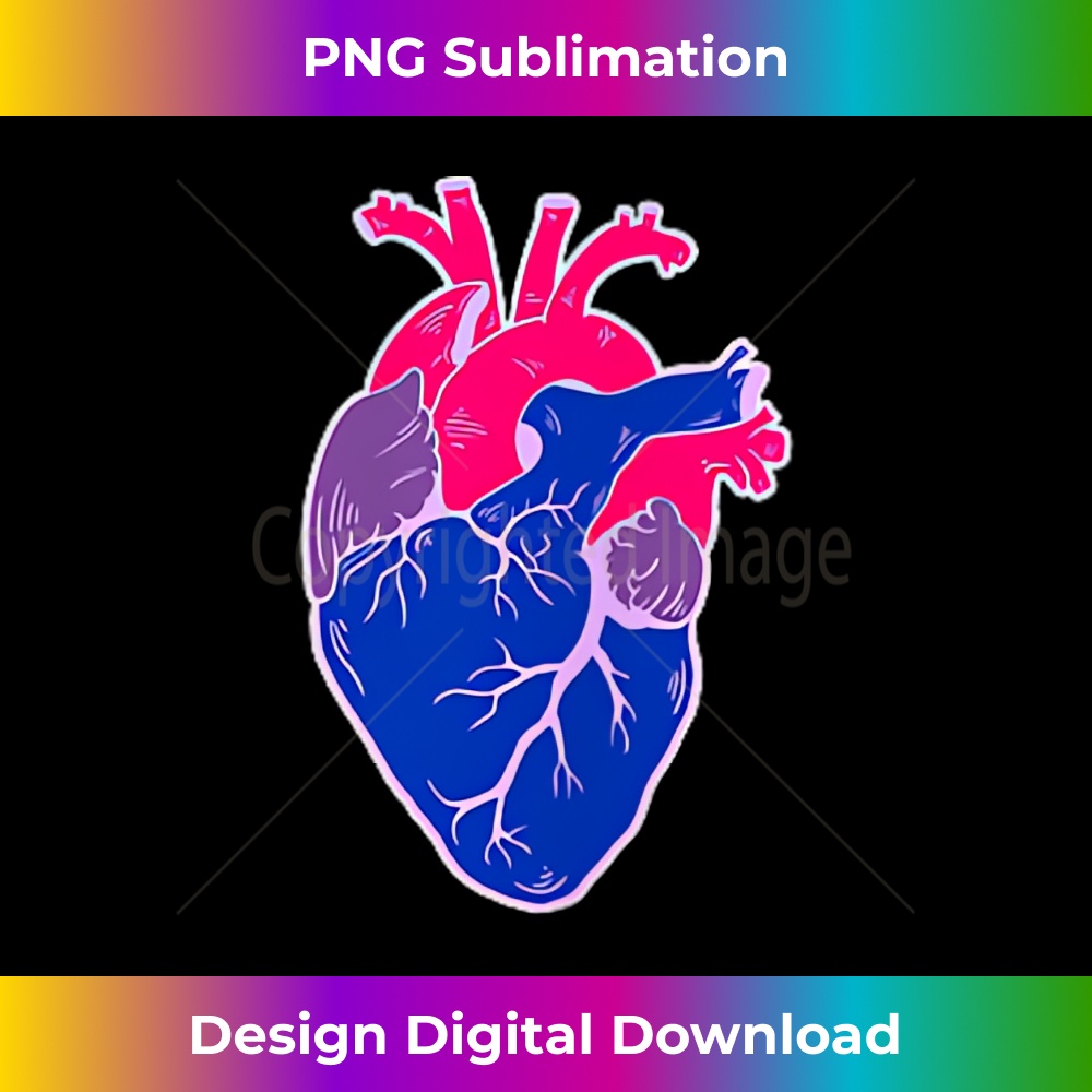 Anatomical Heart Bisexual LGBT Bi Flag Colors Pride Equality | Inspire ...