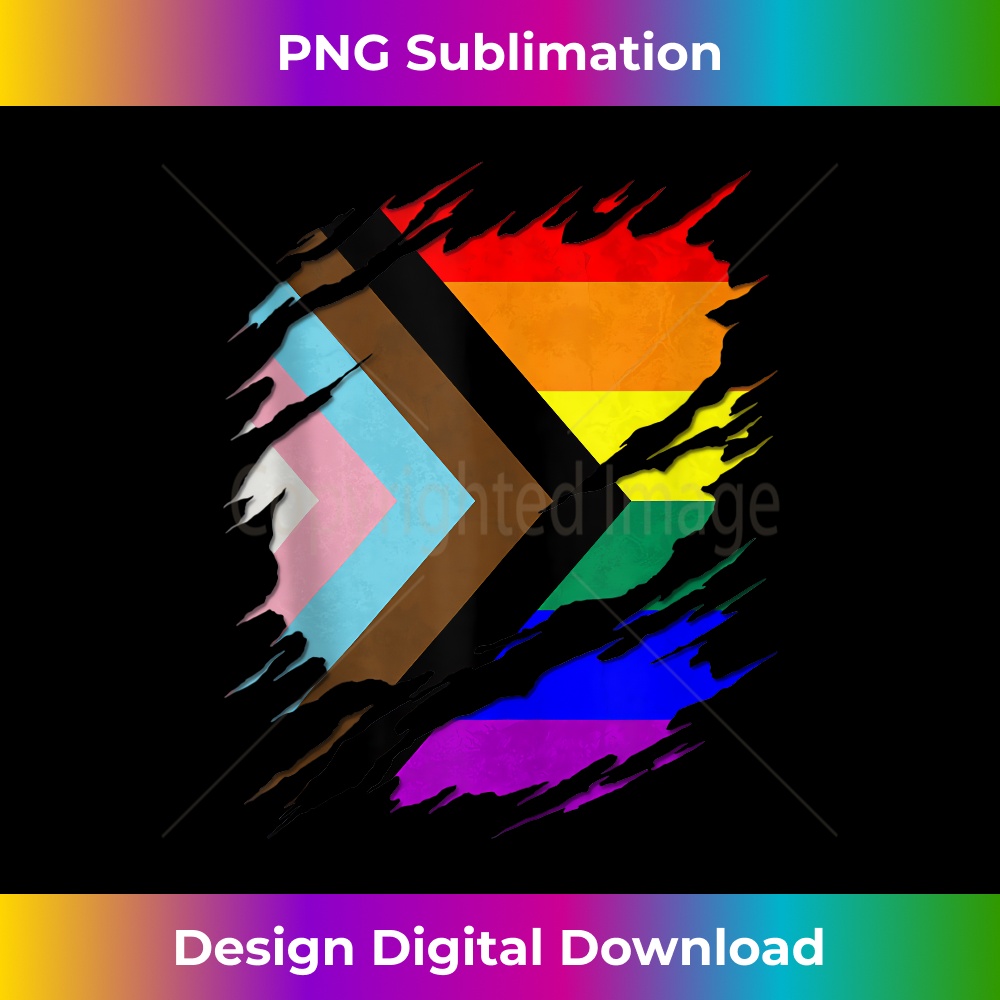 Lgbtq Progress Pride Flag Ripped Reveal Tank To Crafted Su Inspire