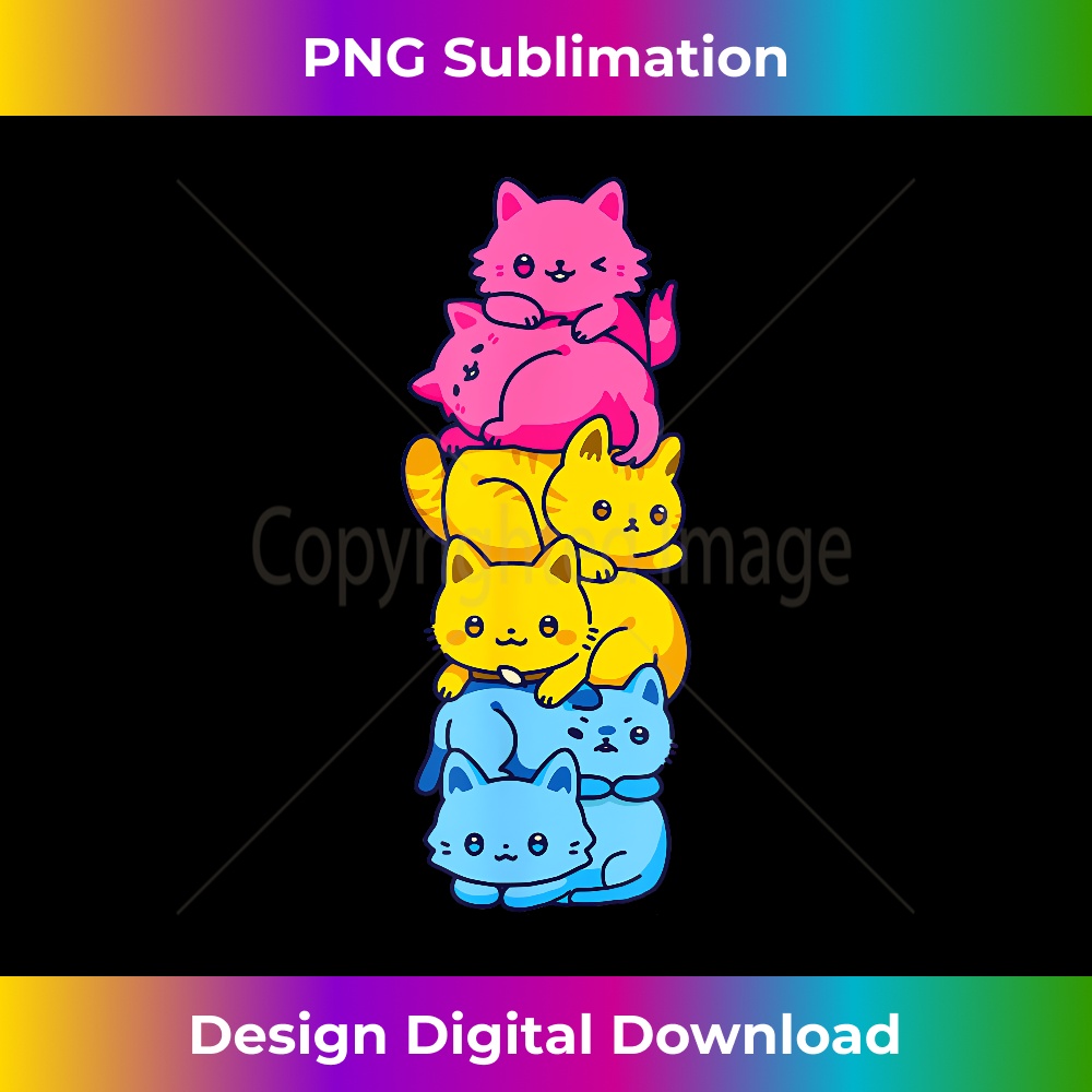 Pansexual Pride Cat LGBT Pan Flag Nonbinary Cute Cats Pile - | Inspire ...