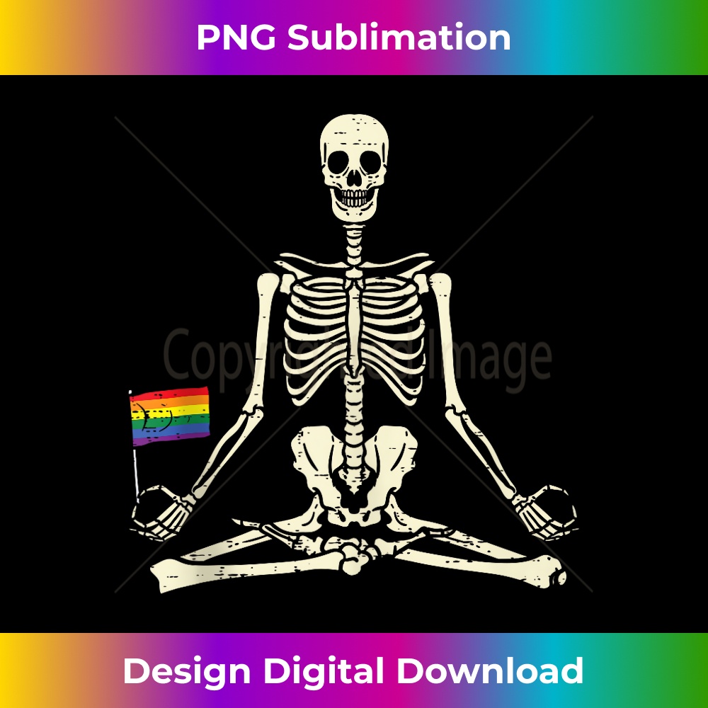 Yoga Skeleton Rainbow Flag Namaste Yogi Gay Pride LGBT Gift | Inspire ...