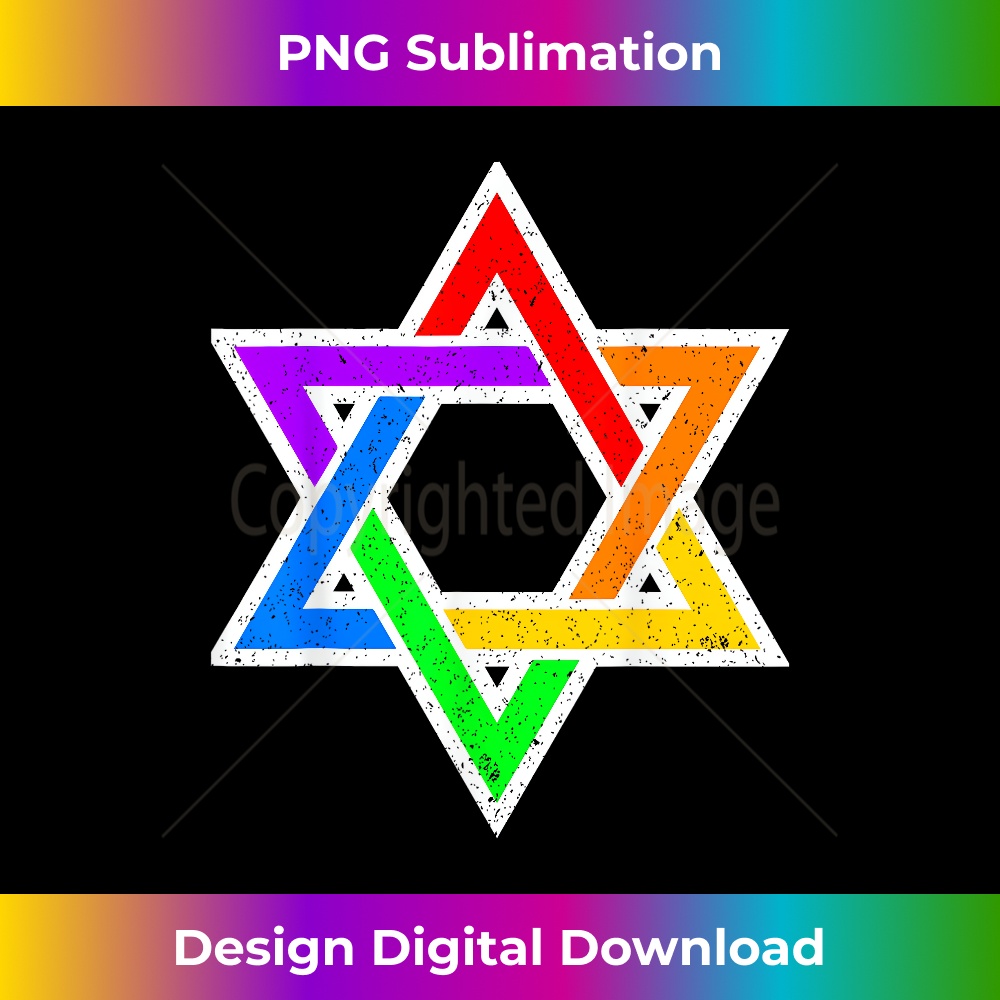 Jewish LGBT Rainbow Star of David Gay Lesbian Pride Equality - Inspire ...
